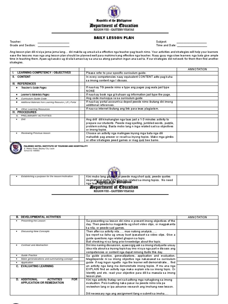 Guide in Doing Lesson Plan | PDF