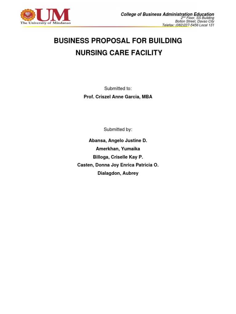Nursing Home Business Proposal | PDF