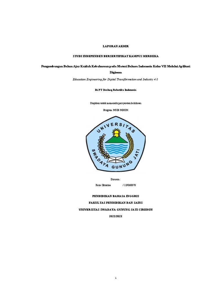Laporan Akhir MBKM 1 | PDF