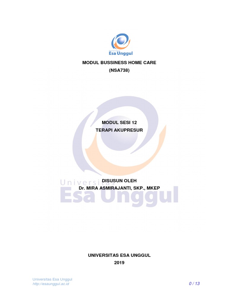 Modul BHC Sesi 12 Terapi Akupresur | PDF