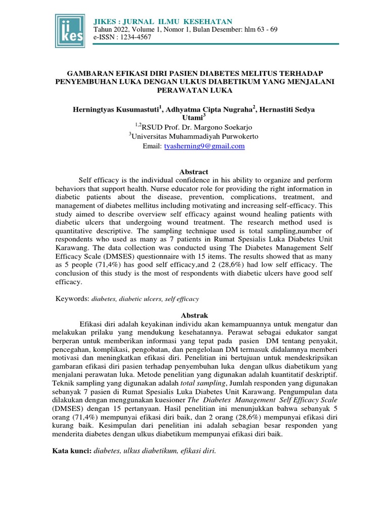Jurnal Gambaran Efikasi | PDF | Pengembangan Diri