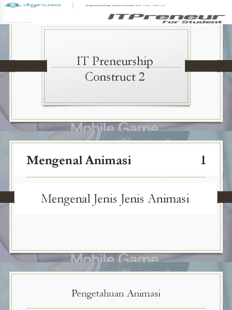 Dasar Animasi dan Construct 2 | PDF | Game & Aktivitas