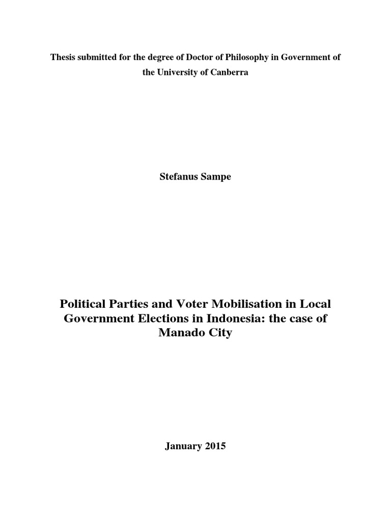 Political Parties and Voter Mobilization PHD THESIS | PDF
