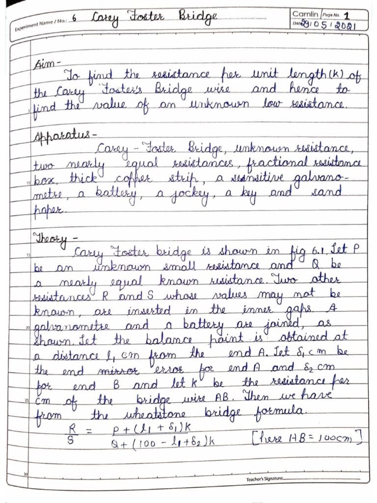 carey foster bridge | PDF