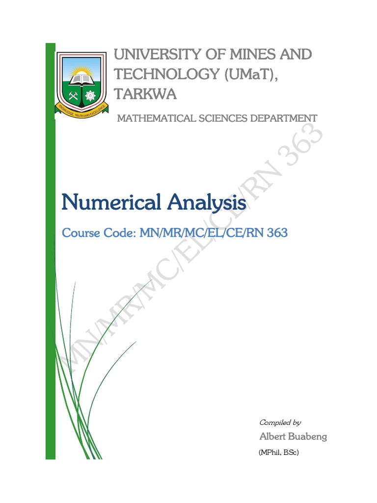 Numerical Analysis - Lecture Material | PDF