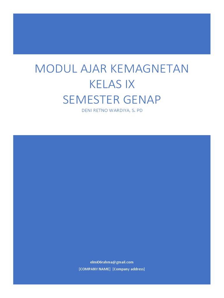 Modul KEMAGNETAN 9 Fase D GENAP (Deni Retno) | PDF | Teknologi & Rekayasa