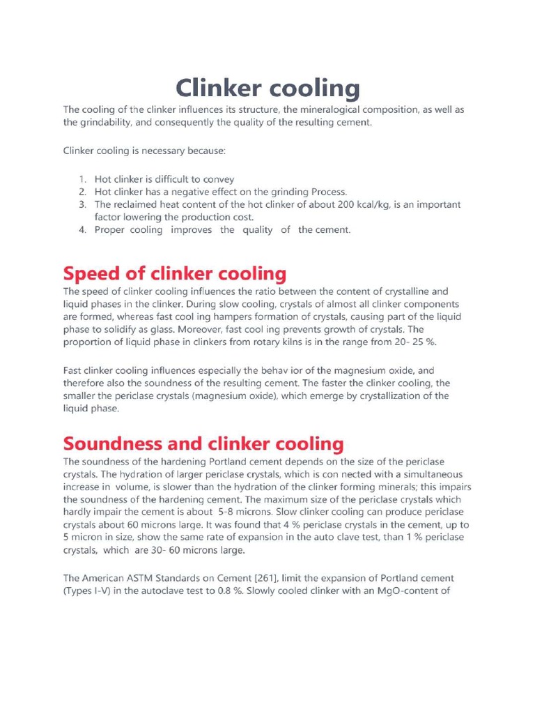 Clinker Cooling | PDF