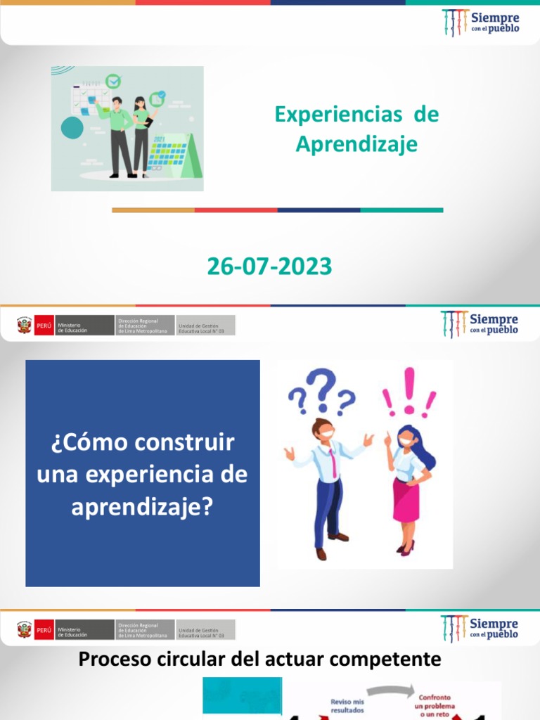 Experiencias de Aprendizaje 2023 CEPSR | PDF