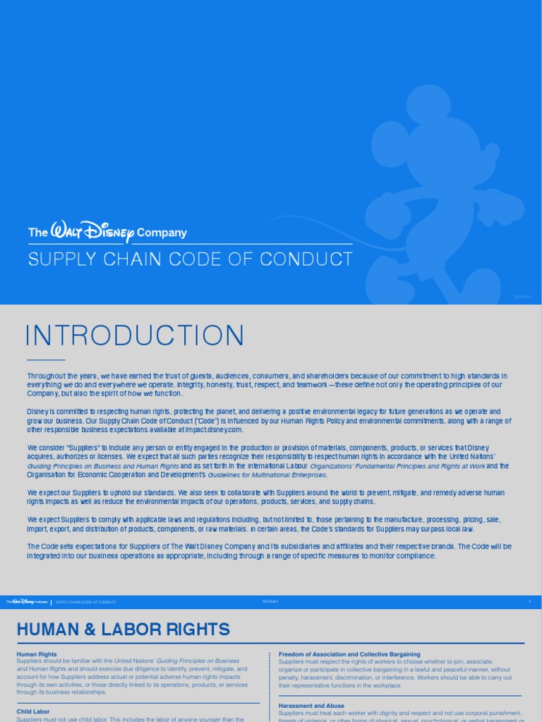 Supply Chain Code of Conduct - English | PDF