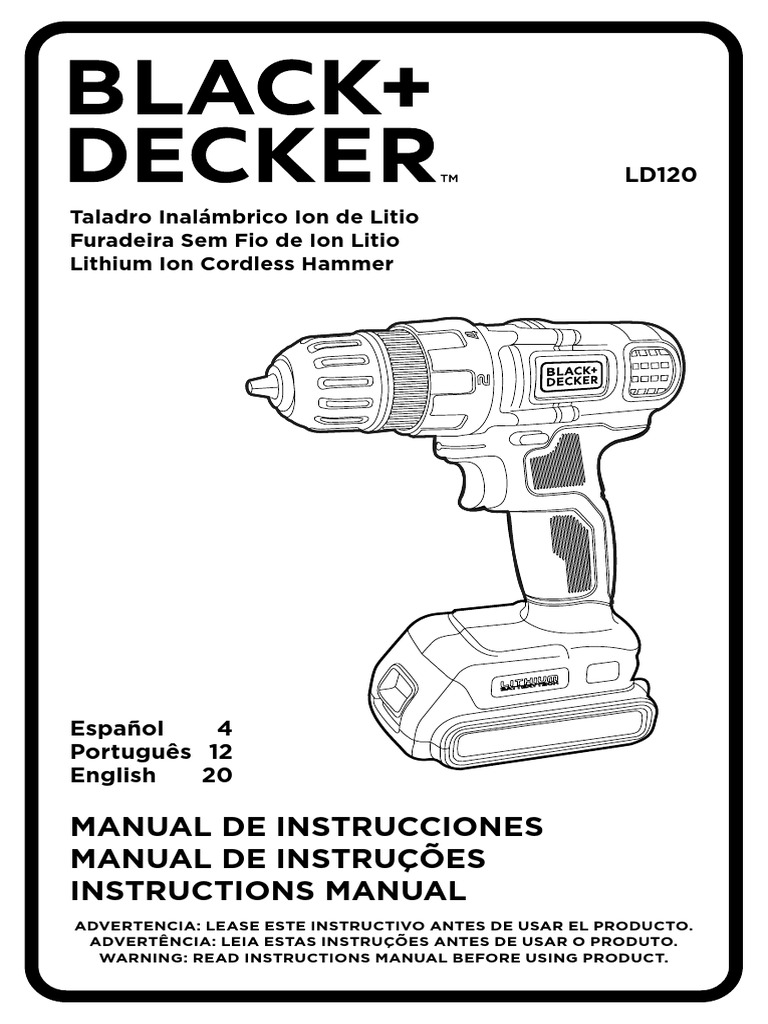 Manual Atornillador 20V Black and Decker | PDF