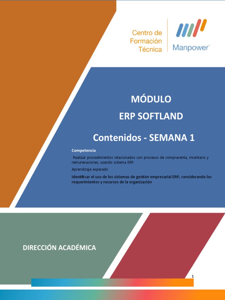 Softland Erp Semana 1 Fol 2023 Final | PDF | Planificación de recursos ...