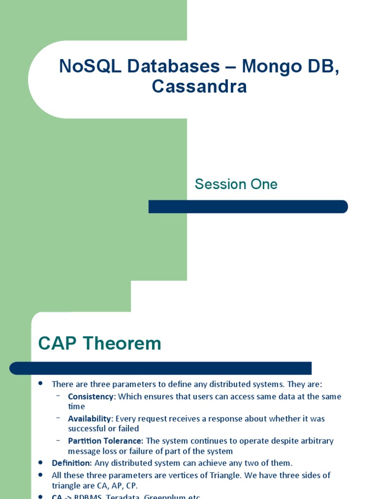 NoSQL Databases (MongoDB-Cassandra) | PDF NoSQL Databases (MongoDB-Cassandra) | PDF