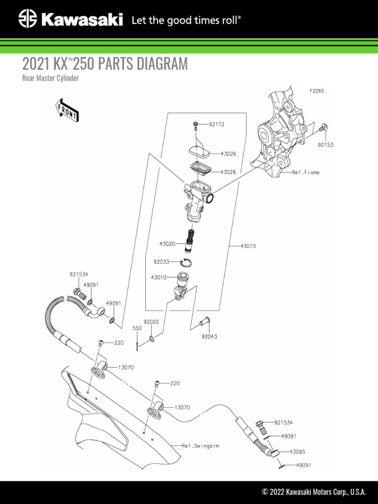 2021 KX™250 Rear Master Cylinder | PDF