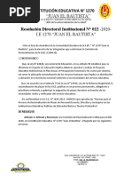 MODELO RESOLUCION SAEI | PDF