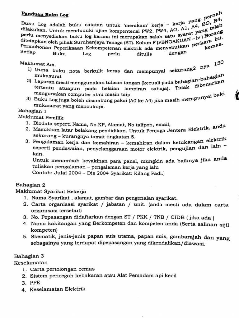 Logbook Guideline | PDF