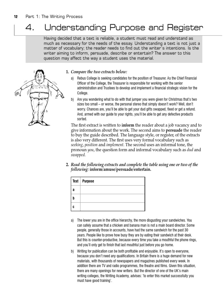 B. Understanding Purpose and Register | PDF