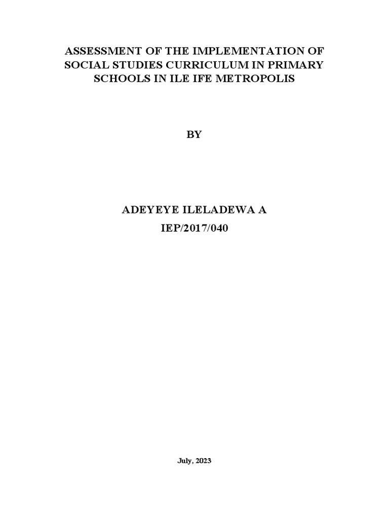 Lade Sample Project | PDF | Curriculum | Teachers