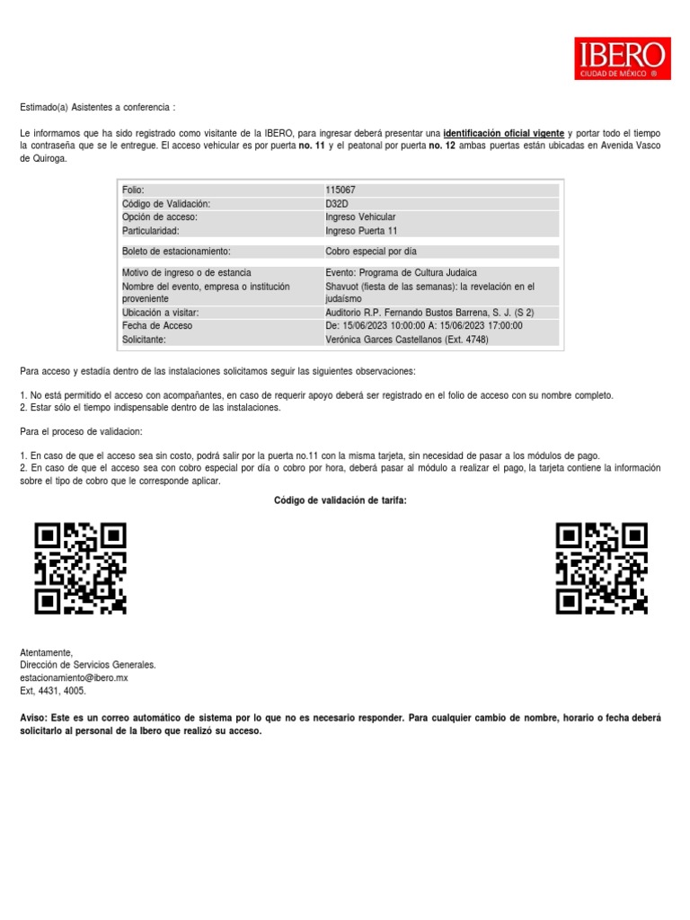 Folio General de Acceso | PDF