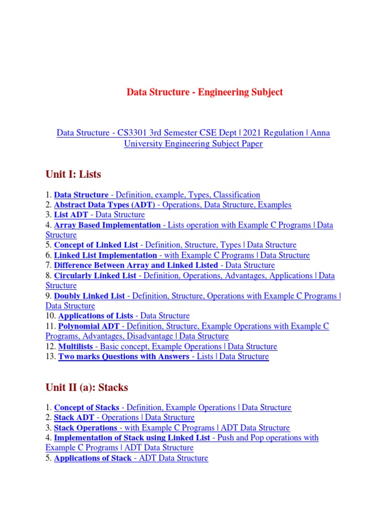 Data Structure Pdf