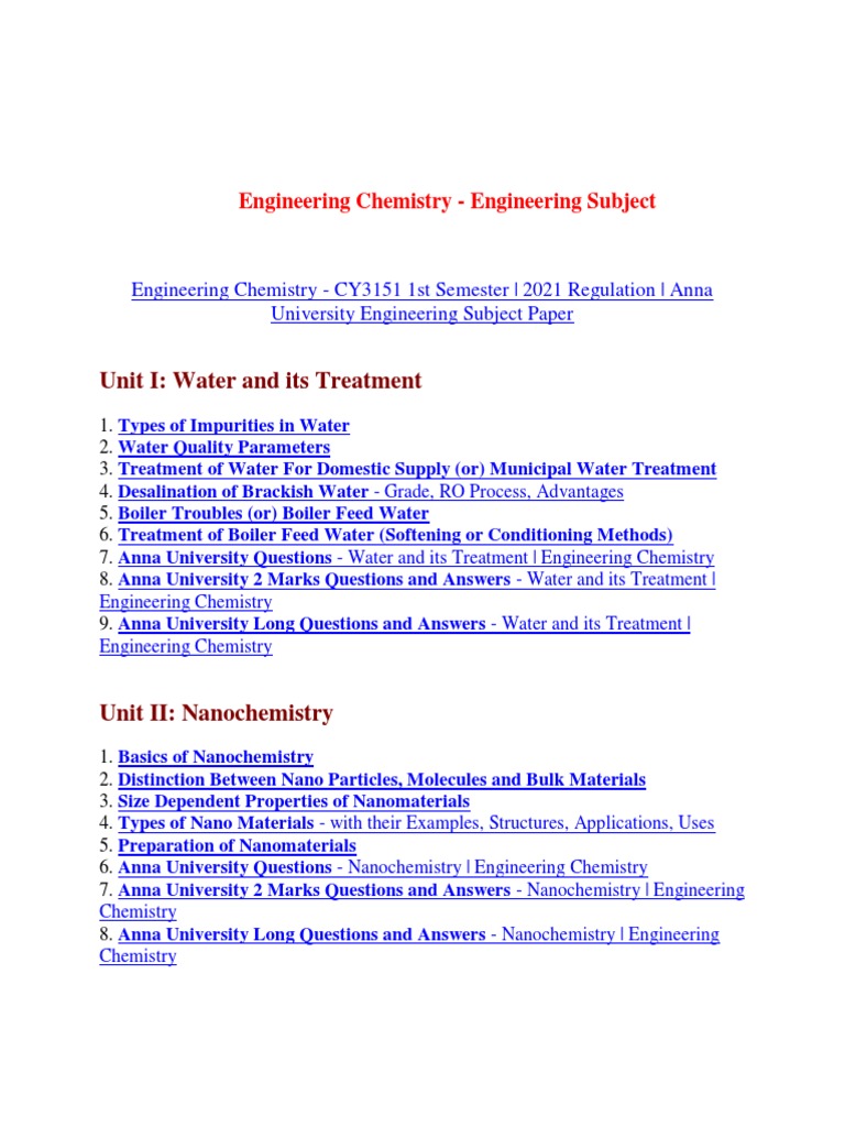 Engineering Chemistry Pdf