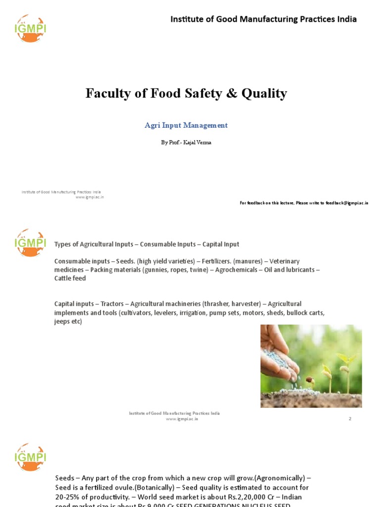 Agri Input Management | PDF