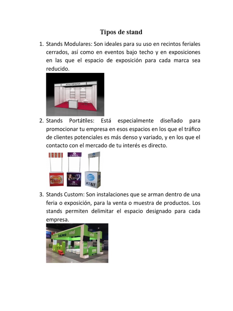 tipos de stand | PDF