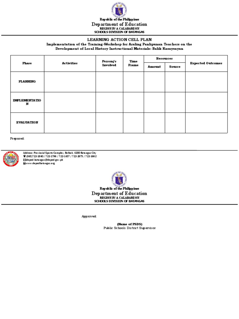 Balik Kasaysayan Action Plan | PDF