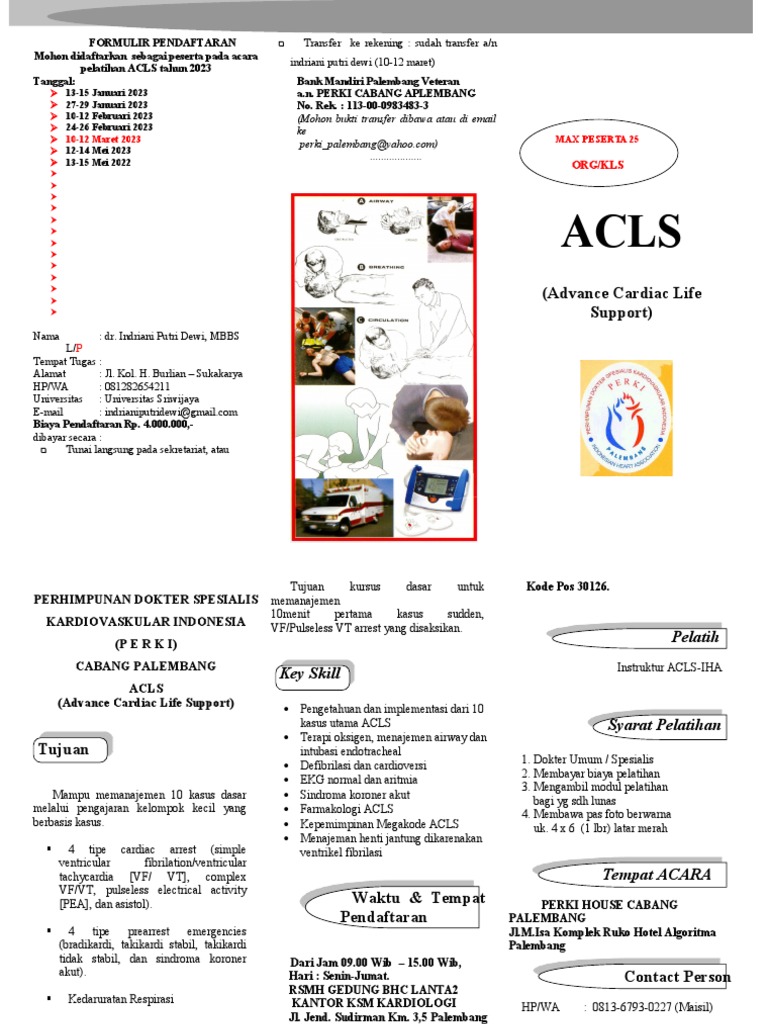 Pendaftaran Pelatihan ACLS 2023 | PDF