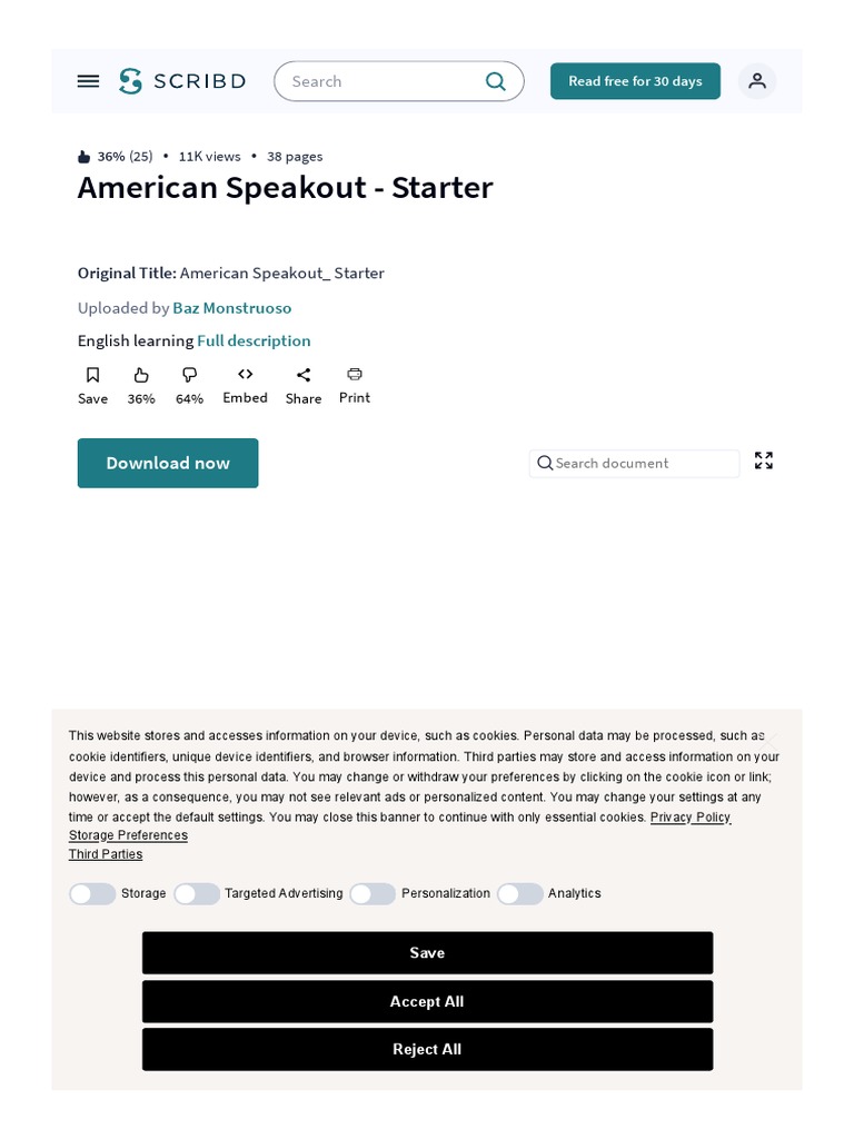 American Speakout Starter | PDF | Http Cookie | Privacy