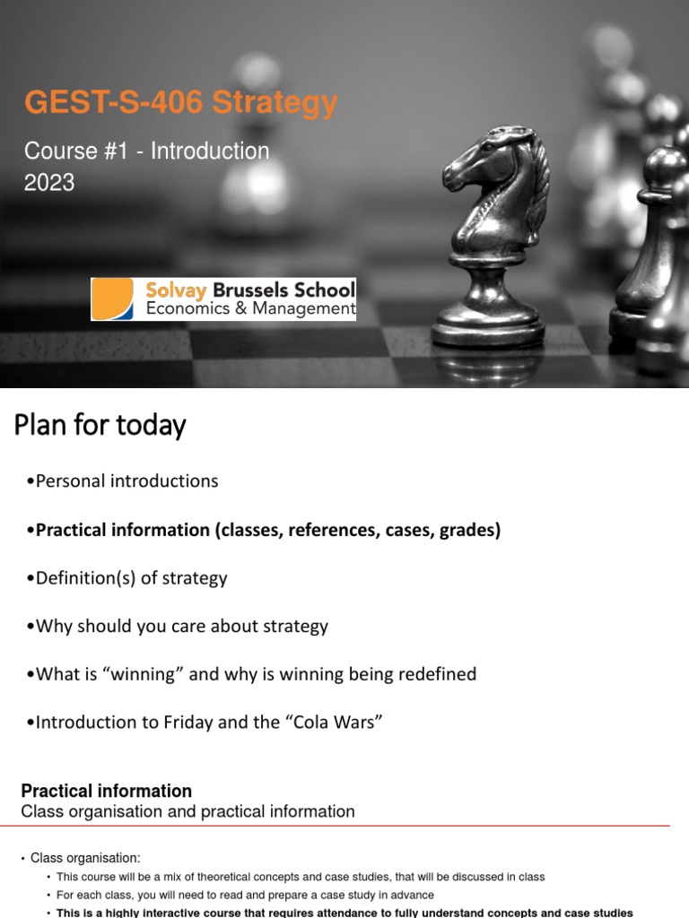 GEST-S-406 Strategy - Course 1 - Introduction - Final | PDF | Economic ...