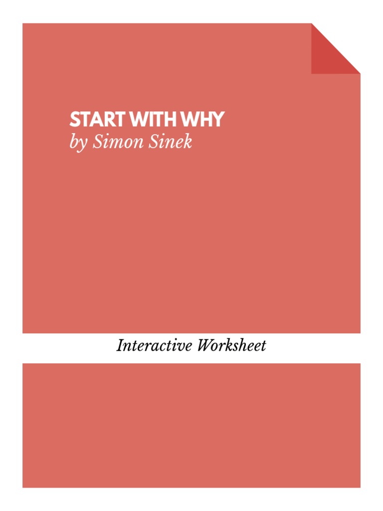 Start With Why by Simon Sinek Worksheet | PDF