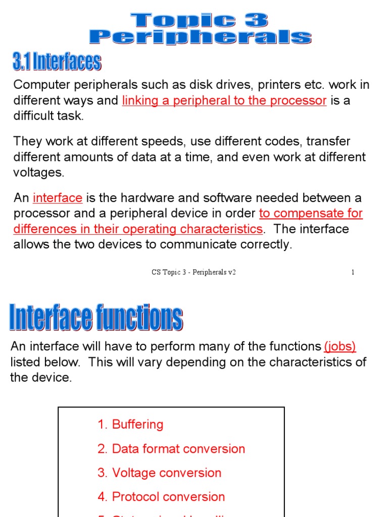 Peripherals Powerpoint | PDF