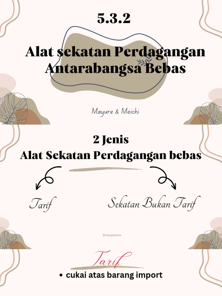 Alat Sekatan Perdagangan Antarabangsa Bebas | PDF
