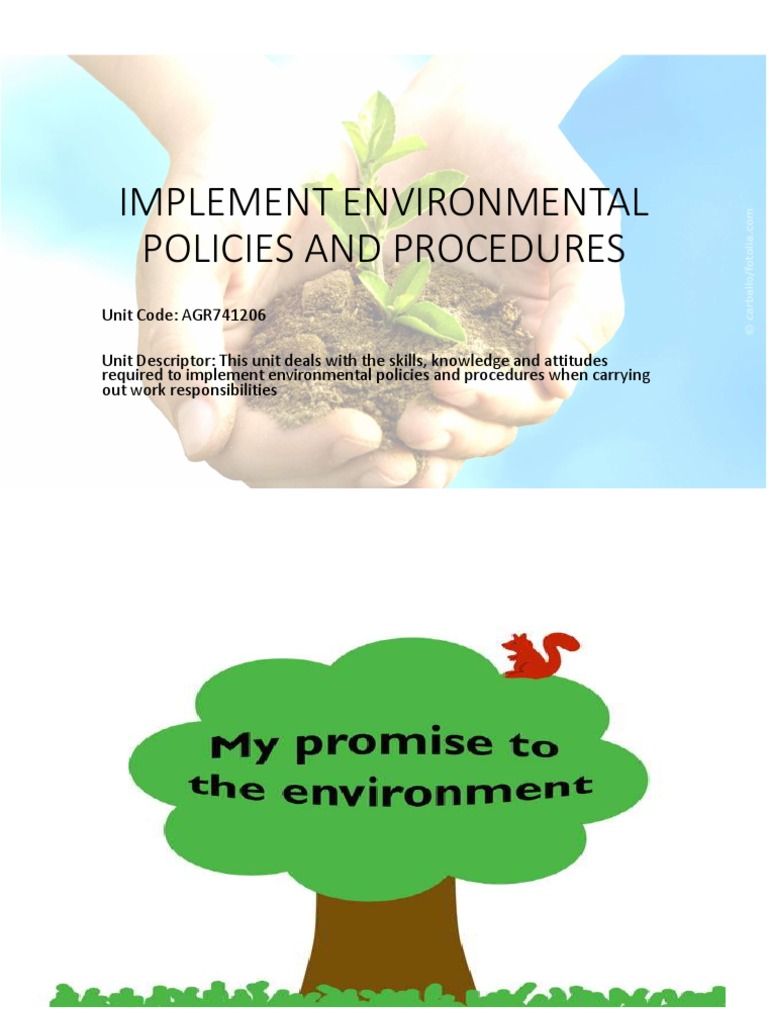 Implement Environmental Policies and Procedures | PDF | Environmental ...