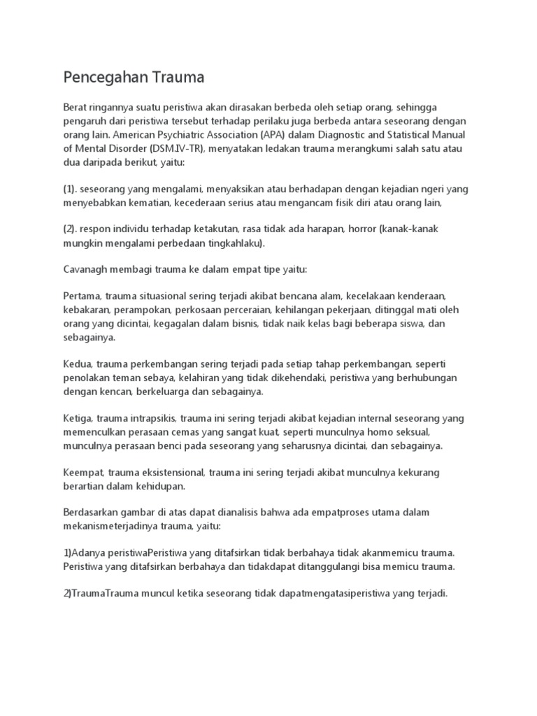 Pencegahan Trauma | PDF