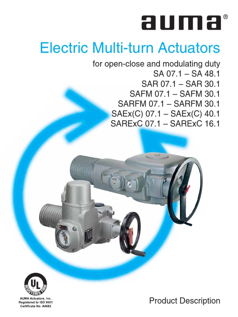 AUMA Electric Multi-Turn SA - SAR - SAFM - SARFM - SAEx - PB - Sa1 - Us ...