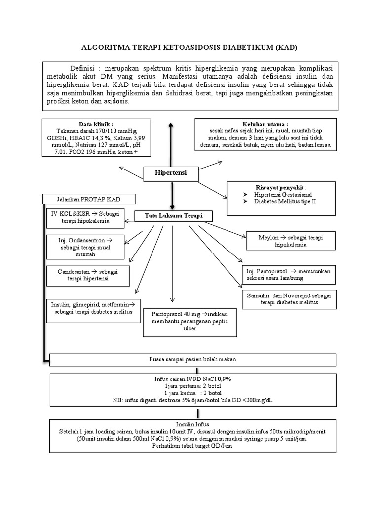 Algoritma Terapi Ketoasidosis Diabetikum | PDF