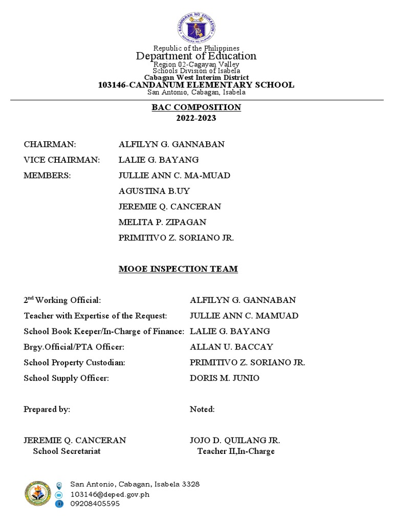 Bac Composition | PDF