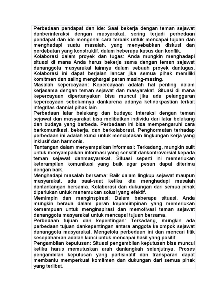 Perbedaan Pendapat Dan Ide | PDF