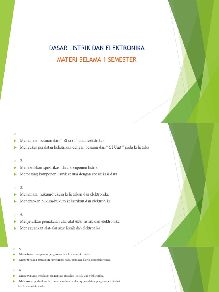 Dasar Listrik Dan Elektronika | PDF