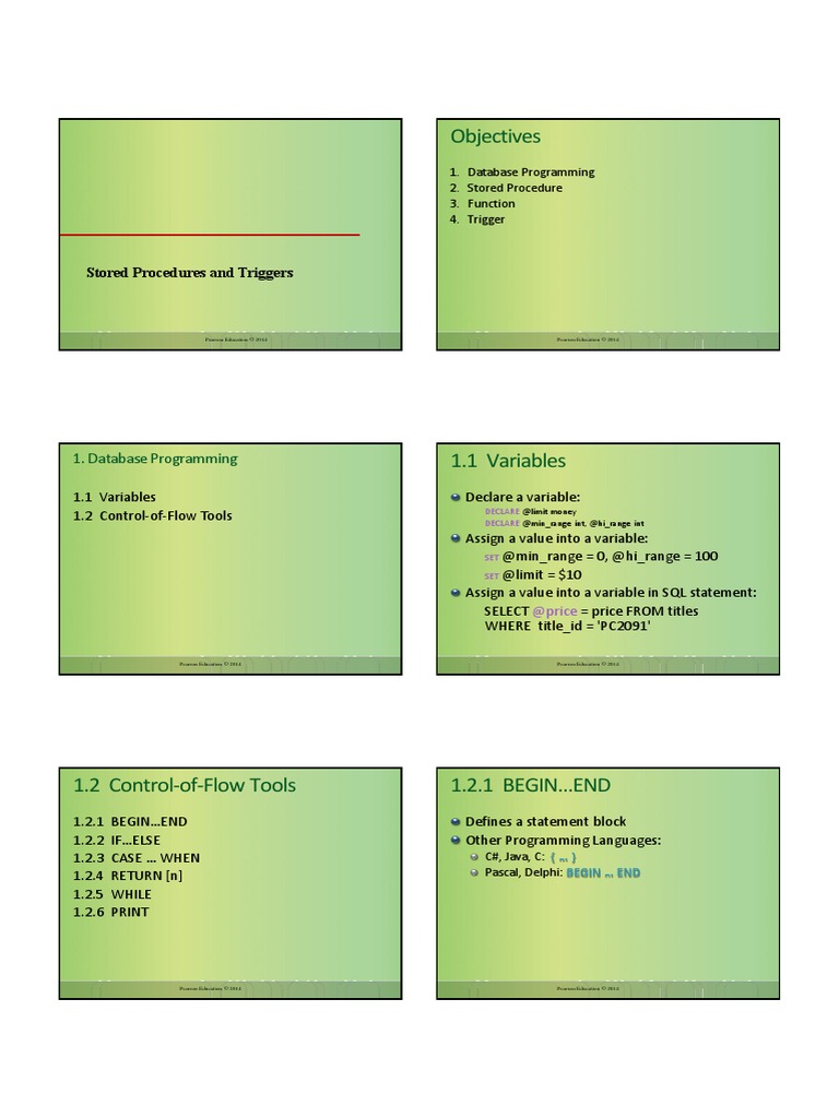 Stored Procedures and Triggers | PDF