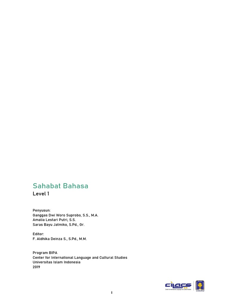 Modul Bipa Level 1 - Revised GC Feb 22 | PDF