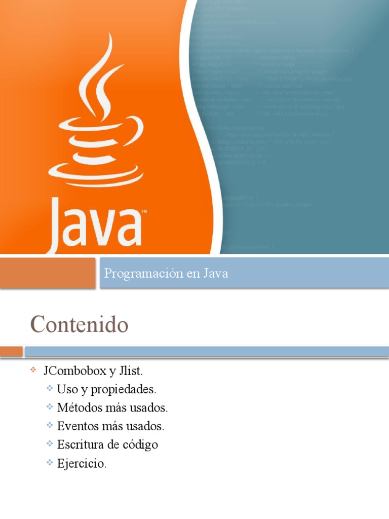 Programación Swing Jcombobox Pdf