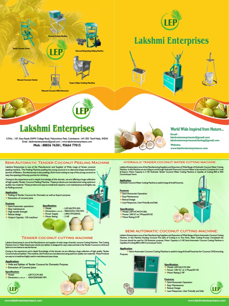 Lakshmi Coconut Dehusking Machine | PDF