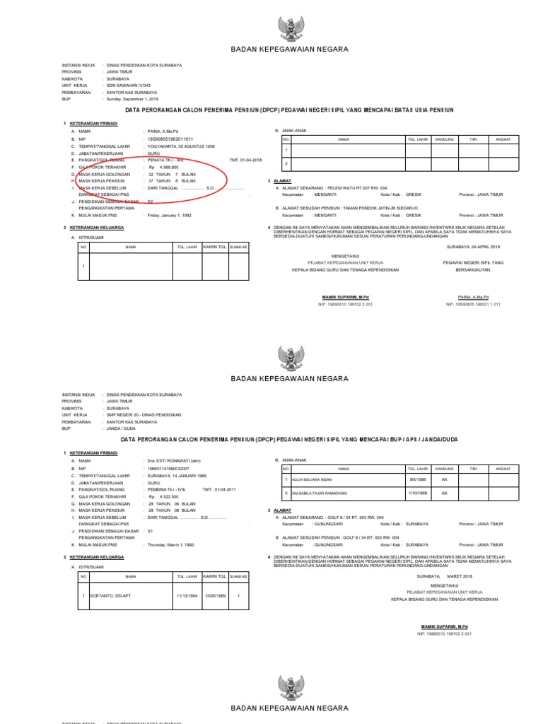 Dpcp Pensiun Contoh Pdf