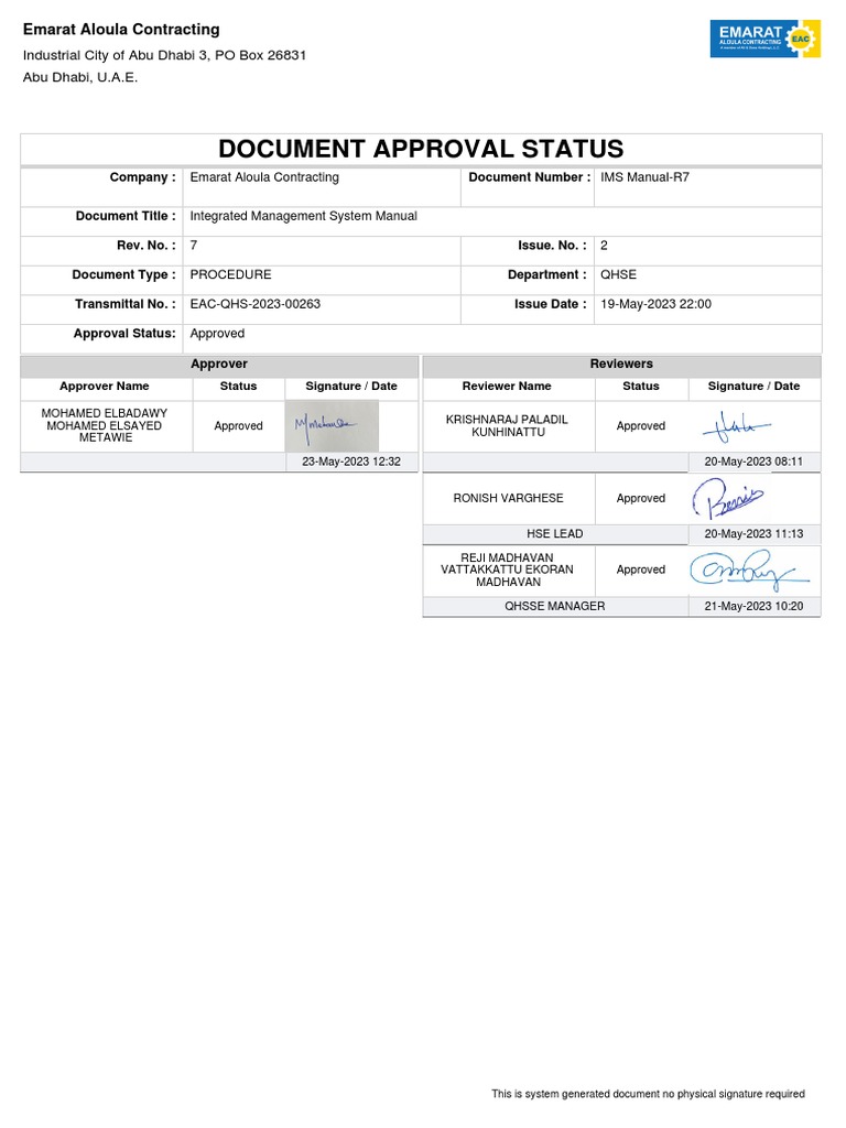 IMS - Control of Documented Information | PDF | Audit | Occupational ...