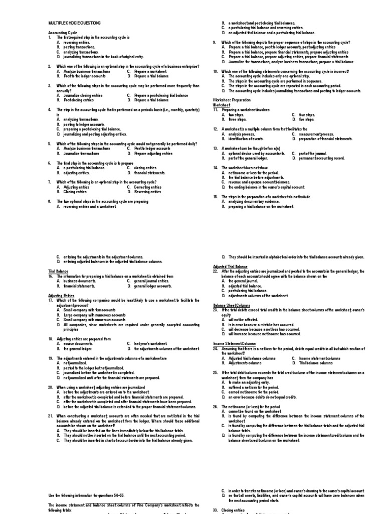 Quizzer - Completing The Accounting Cycle | PDF
