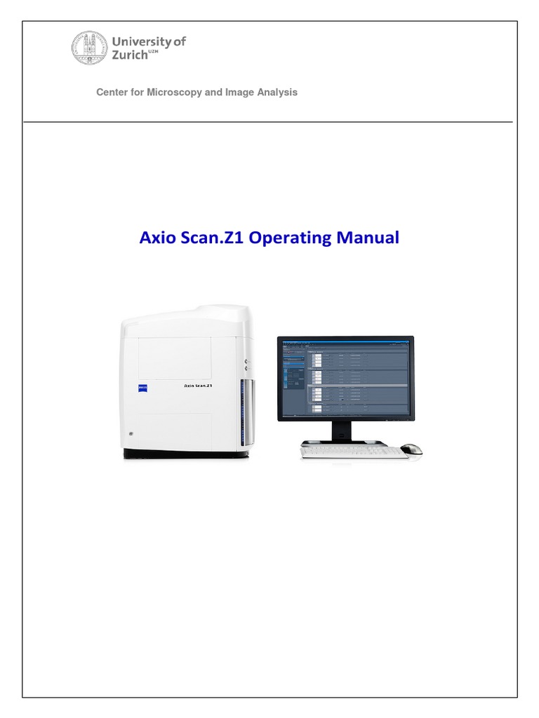 Axio Scan Z1 Operating Manual | PDF