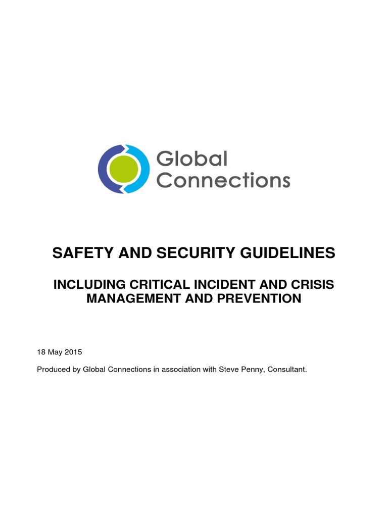 Safety and Security Guidelines 2015 | PDF | Crisis Management | Risk
