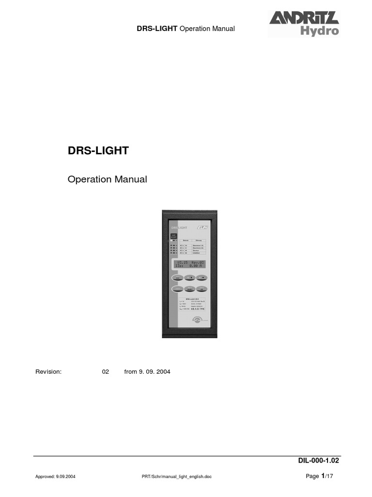 DRS-L Operation Manual en | PDF